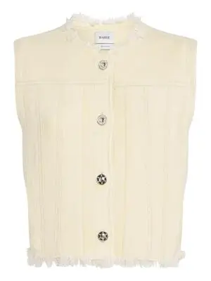 BARRIE Cashmere-cotton Denim Jacket - Yellow