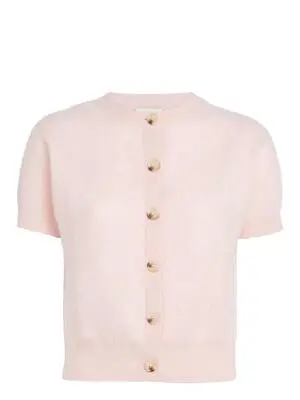 SOFT GOAT Cashmere Short-Sleeve Cardigan