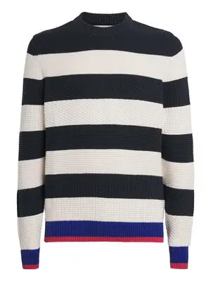 Barbour Cotton Stripe Southwold Sweater - Blue
