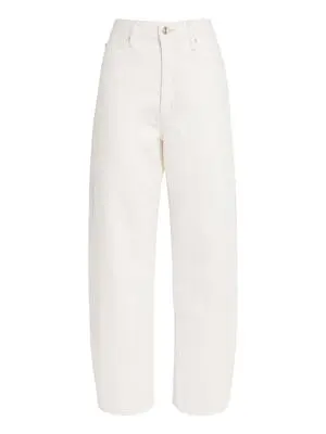 FRAME Bow Barrel Leg Jeans - Ivory