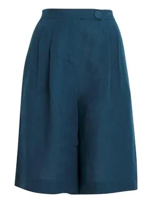 ERES Linen Bermuda Shorts Navy