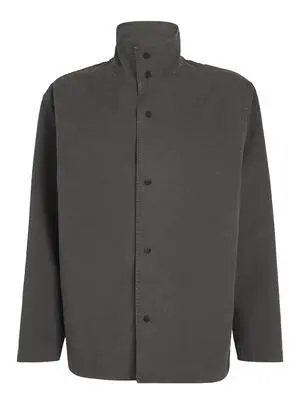 Fear Of God Cotton Stand-collar Overshirt - Grey