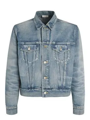 Fear Of God Cropped Denim Trucker Jacket - Blue