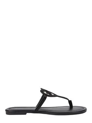 Kurt Geiger Leather Heart T-bar Sandals - Black