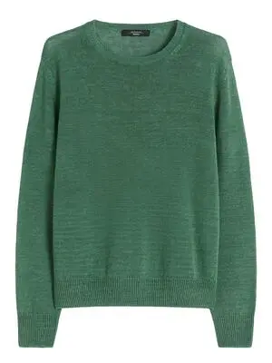 Max Mara Linen Crew-neck Sweater - Green