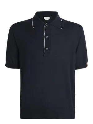 Jacob Cohen Wool-silk Polo Shirt - Navy