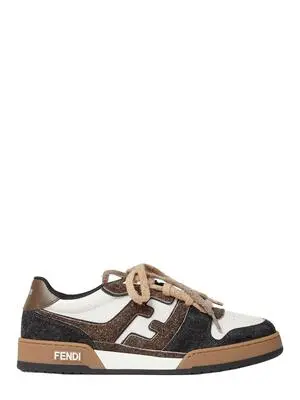 Fendi Match Leather Trainers - Multicolour