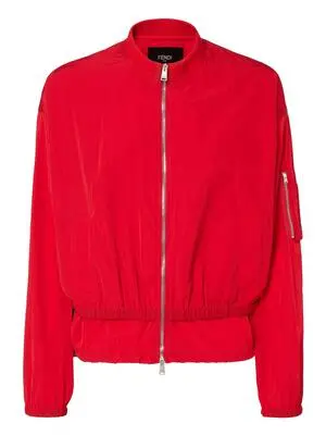 Fendi Nylon Blouson With Ff Selleria Logo - Red