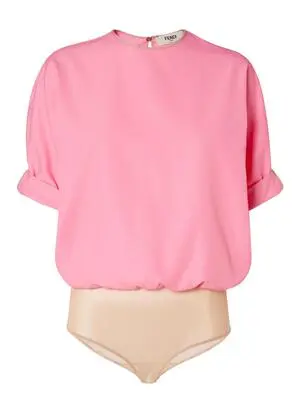 Fendi Bodysuit With Short Sleeves - Pink