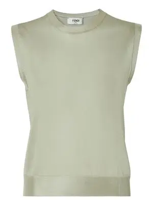 Fendi Sleeveless Crew-neck Jumper - Green