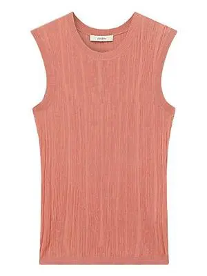 JOSEPH Calife Ribbed Top - Blush
