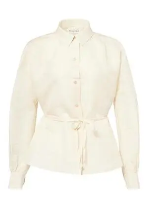 MAISON MARGIELA Belted Long-sleeve Shirt - Butter