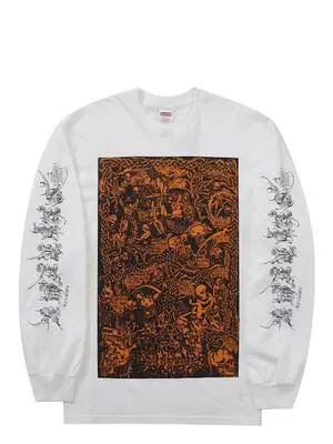 Supreme Wombat Long Sleeve Tee Shirt - White