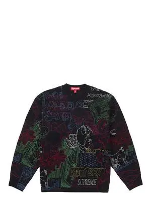 Supreme Embroidered Sweater - Black