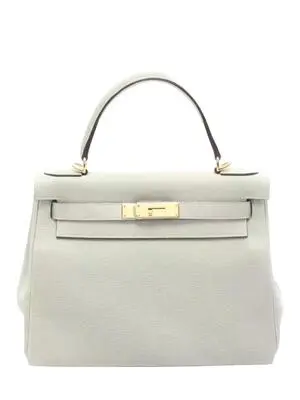 Hermès 28 Kelly Togo Leather Handbag Grey