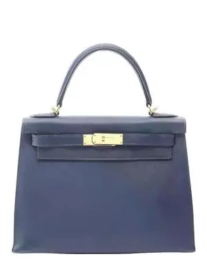 HERMÈS 2021 28 Kelly Grained Leather Tote