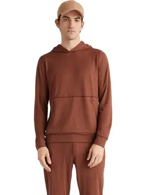 Quince Quince Performance Hoodie Pullover Heather Cedar