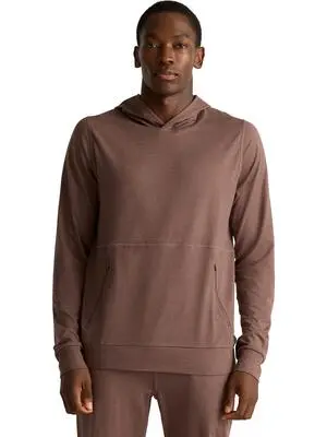 Quince Quince Performance Hoodie Pullover Heather Sable