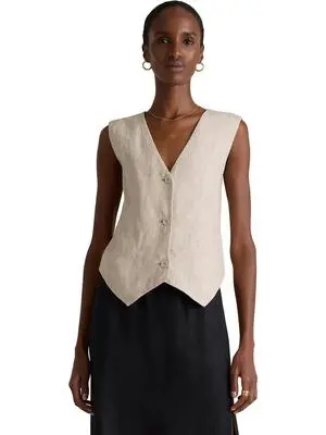 Quince 100% Washable Silk Stretch Tank Top Flax