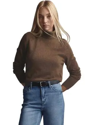 Quince Cashmere Turtleneck Sweater - Brown