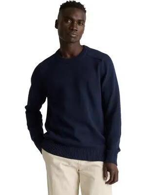 Quince Organic Cotton Crewneck Sweater - Navy