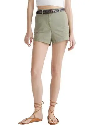 Quince Organic Stretch Cotton Chino Shorts - Olive