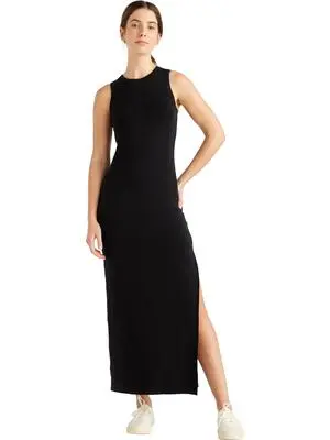 Quince Women's Tencel Jersey Tank Top Maxi Dress Black