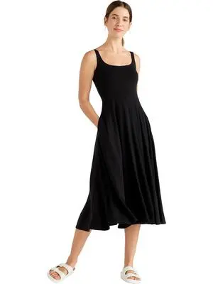 Quince Knit Fit & Flare Dress - Black