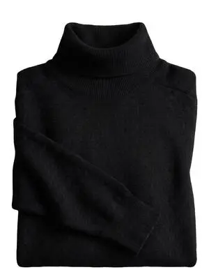 Quince Mongolian Cashmere Turtleneck Sweater - Black
