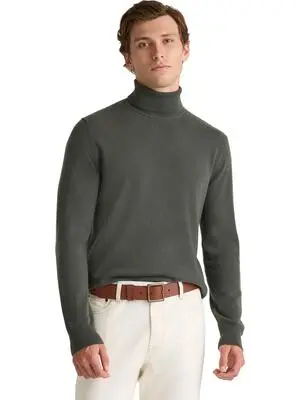 Quince Mongolian Cashmere Turtleneck Sweater - Moss