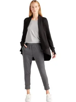 Quince French Terry Modal Cardigan - Black