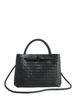 QUINCE Italian Leather Handwoven Mini Satchel