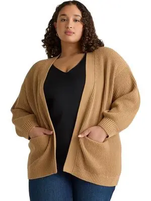 Quince Oversized Cardigan Sweater - Camel