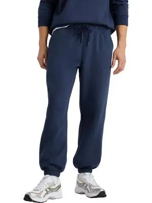 Quince Baby Cashmere Cable Quarter Zip Sweater Washed Deep Navy