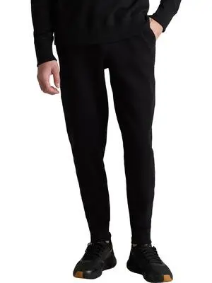 Quince Men's Organic Heavyweight Fleece Joggers Black