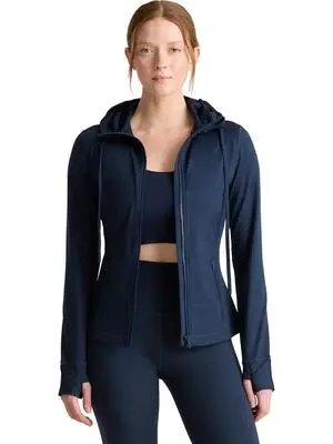 Quince Slim Fit Hooded Jacket - Heather Navy