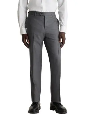 Quince Stretch Wool Slim Fit Dress Pants Charcoal