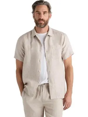 Quince 100% European Linen Camp Shirt - Flax