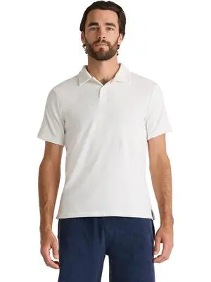 Quince Men's Terry Towel Polo Classic White
