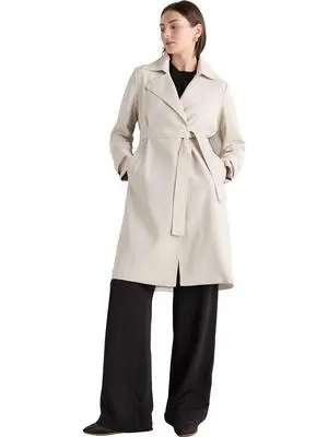 Quince Stretch Crepe Trench Coat Sand