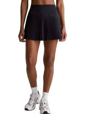 Quince Pleated Tennis Skirt - Black