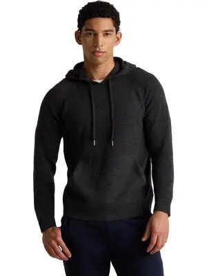 Quince Mongolian Cashmere Full-Zip Hoodie Jacket Charcoal