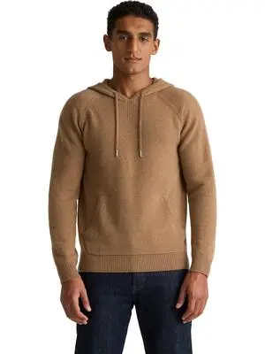 Quince Mongolian Cashmere Full-Zip Hoodie Jacket Teak