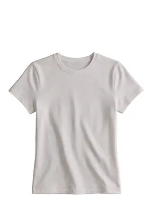Quince Stretch Cotton Jersey Fitted T-shirt - Soft White