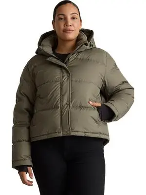 Quince Cropped Puffer Jacket Faded Cargo