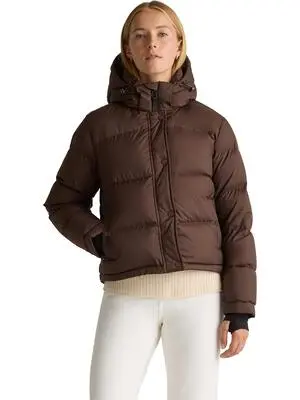 Quince Cropped Puffer Jacket Hot Fudge