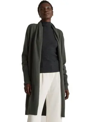 Quince Mongolian Cashmere Duster Cardigan Sweater - Moss