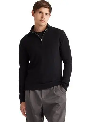 QUINCE Cashmere Quarter Zip Sweater