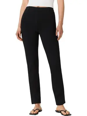 Quince Ponte Straight Leg Trousers - Black