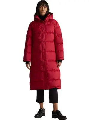 Quince Responsible Long Down Puffer Jacket - Cherry Red